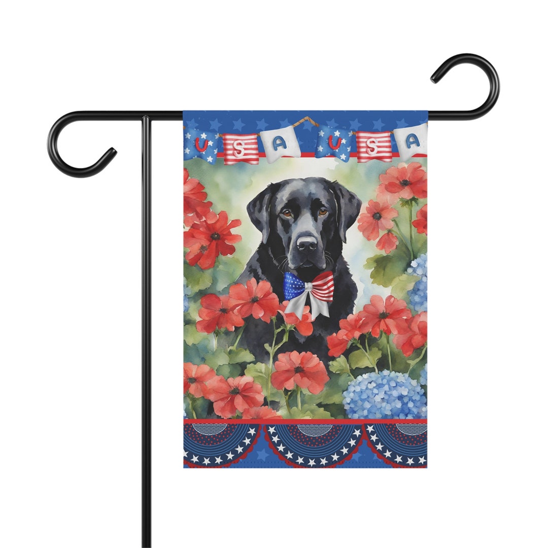 Black Labrador Retreiver Dog Patriotic Summer Flag Gift, Black Lab Mom ...