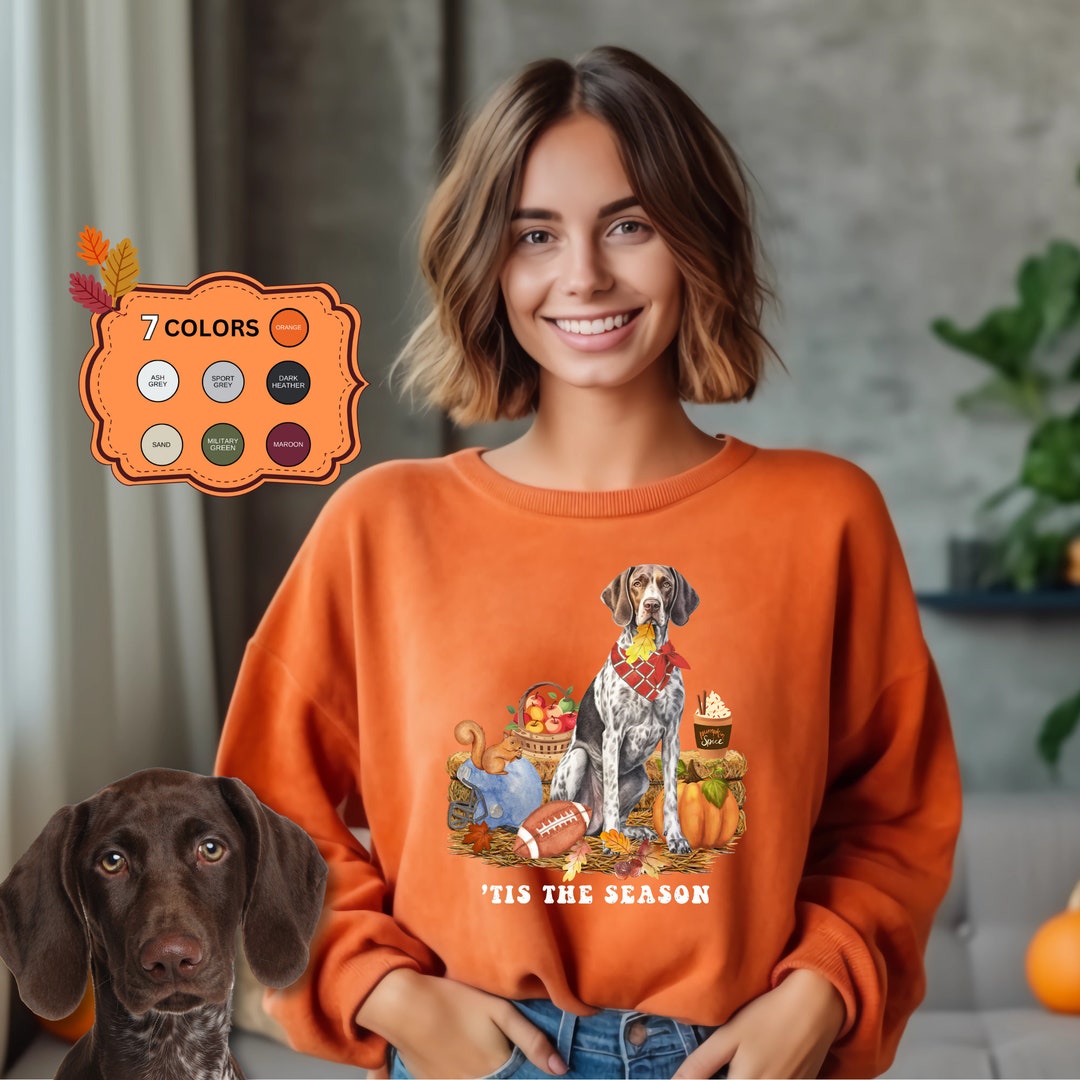 German Shorthaired Pointer Fall Pumpkin Dog Sweatshirt Pumpkin Spice ...
