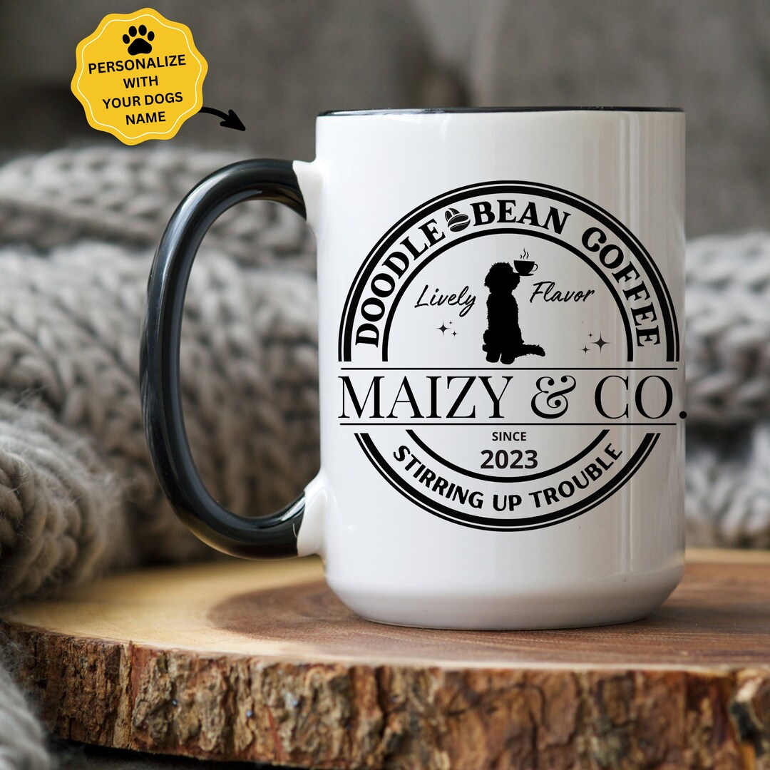 Personalized Doodle Dog Large 15 Oz Coffee Mug, Goldendoodle ...