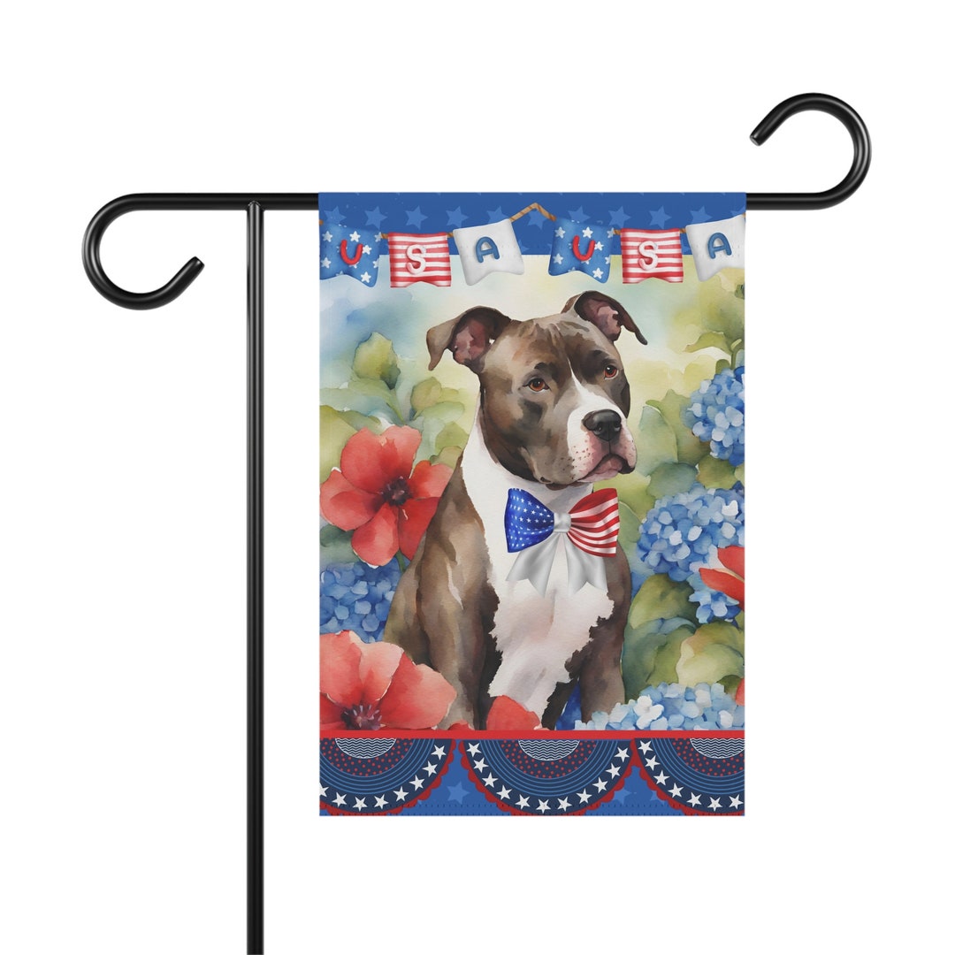 Pit Bull Dog Patriotic Summer Garden Flag Gift, Pitbull, Pittie Mom/dad ...