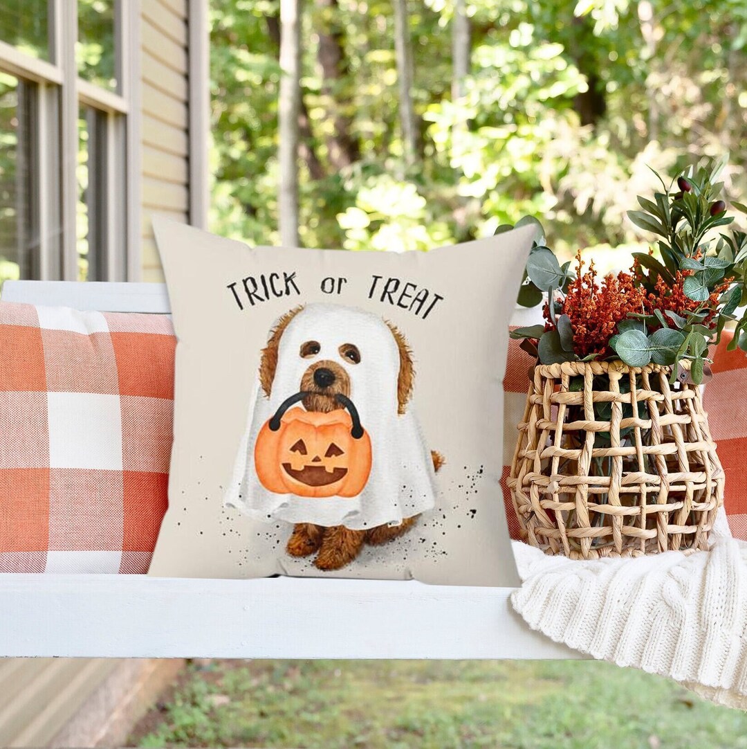 Apricot Red Goldendoodle Labradoodle Halloween Pillow Doodle - Etsy