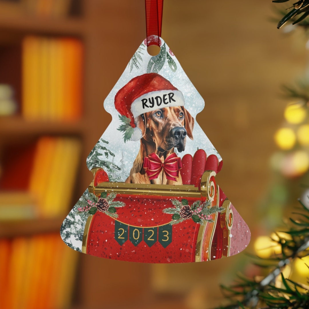 Personalized RHODESIAN RIDGEBACK Dog Christmas Ornament, Rhodesian ...