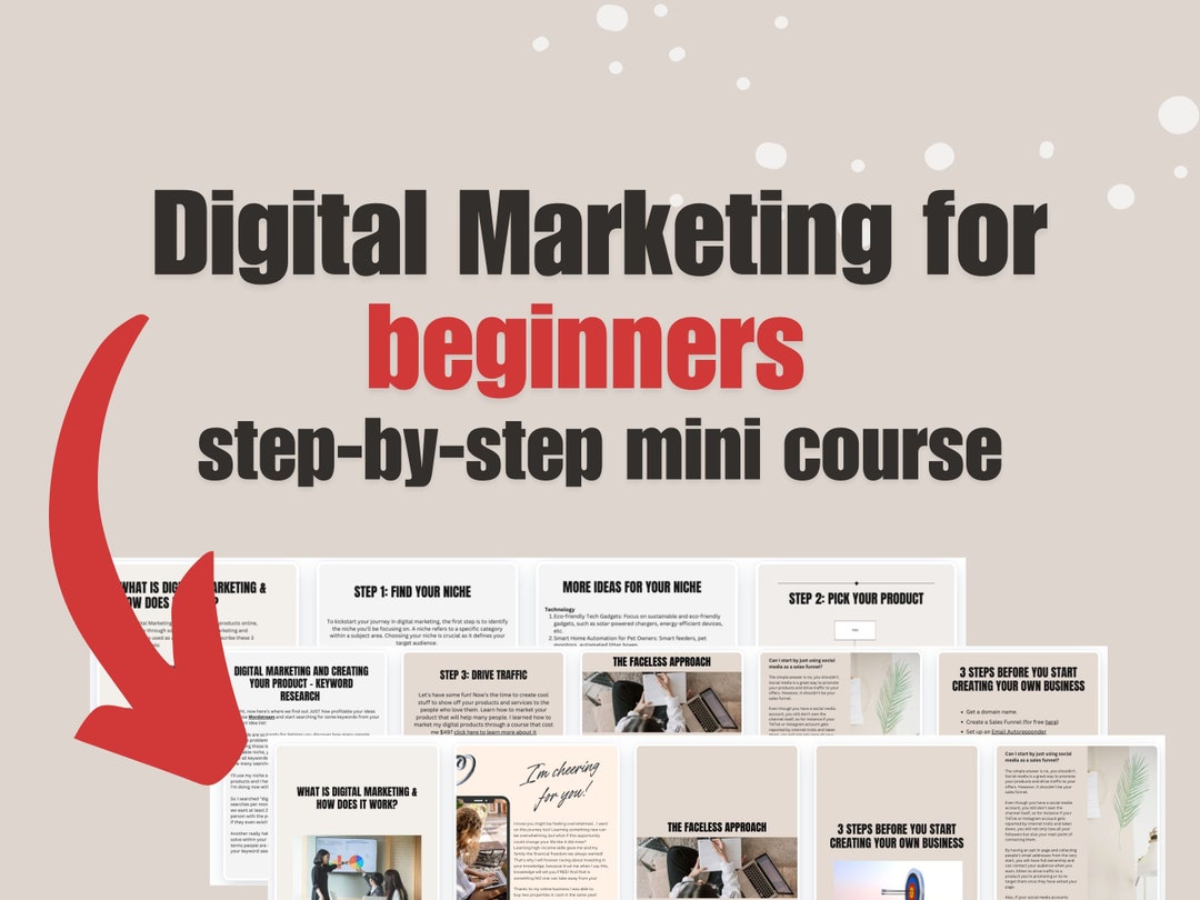 Beginners Digital Marketing Step-by-step Mini-course | Online Internet ...