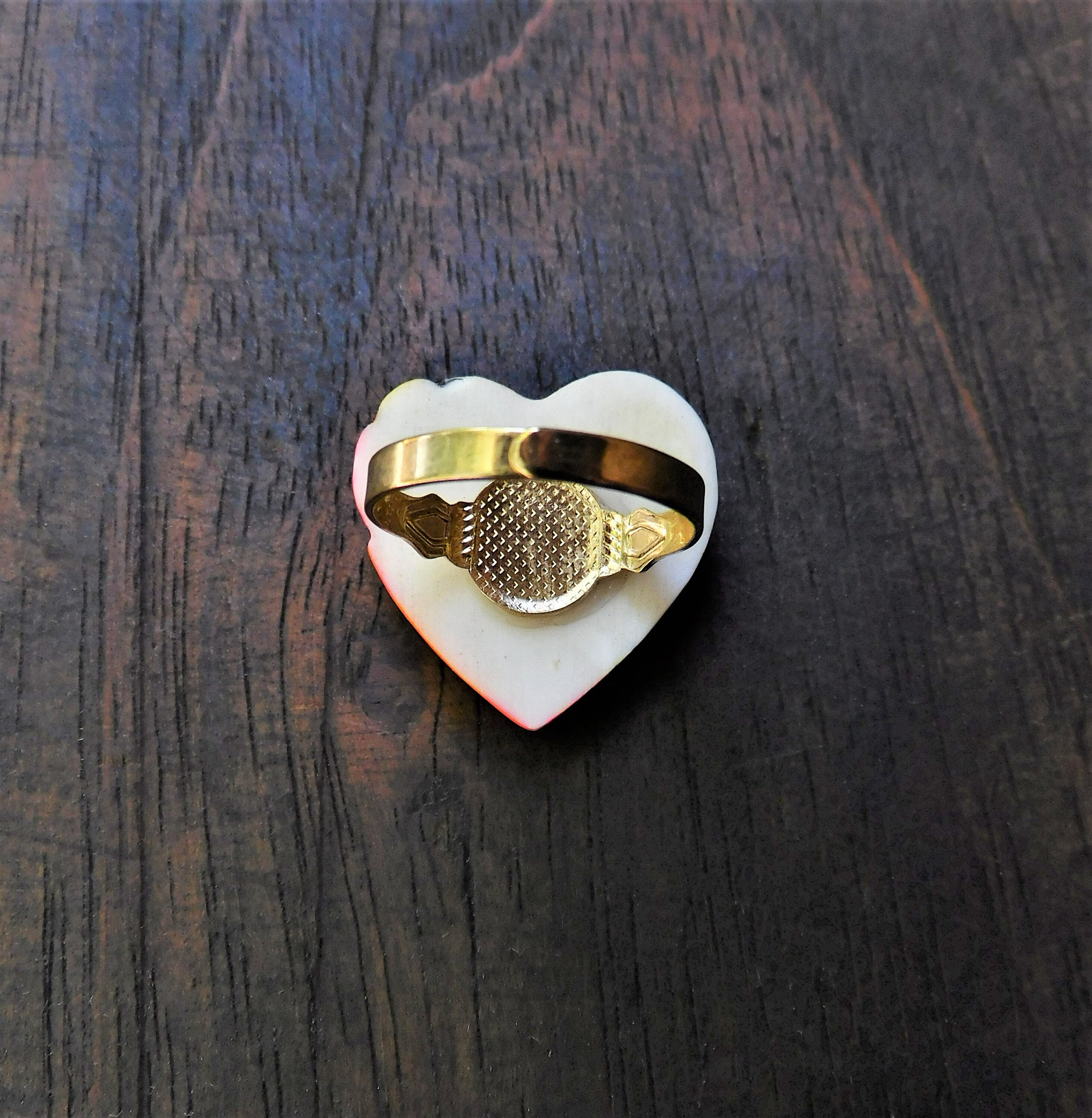 Vintage Adjustable Size Plastic Heart Ring Upcycled Clip on - Etsy