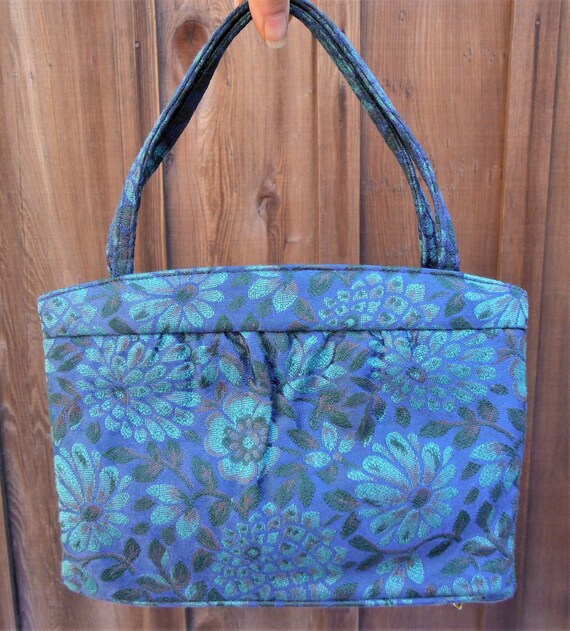 Vintage midcentury handbag brocade - Gem