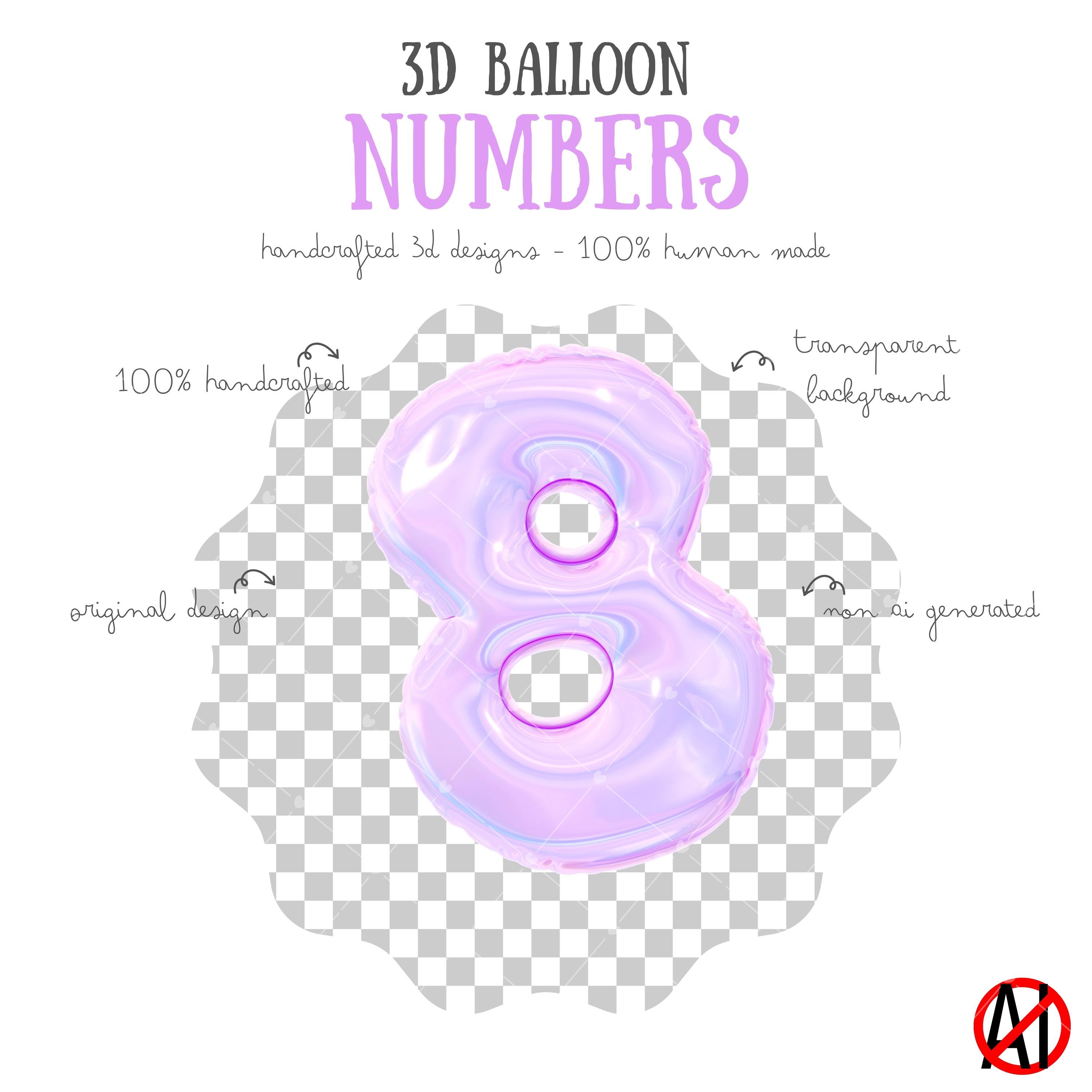 Purple Balloon Numbers Clipart Purple Foil Number Balloon Clipart Party ...