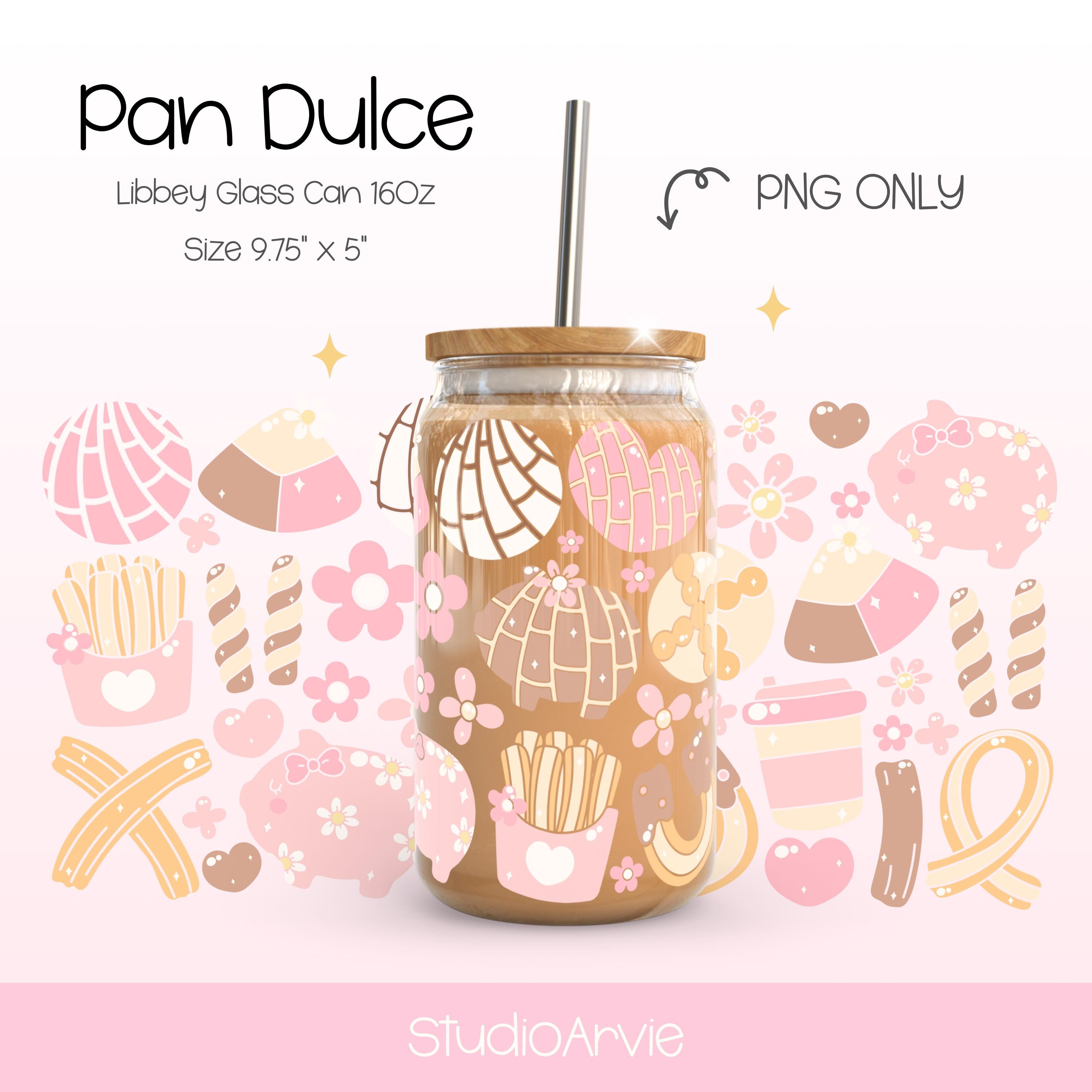 Kawaii Conchas PNG Libbey Glass Can Wrap | Cute Mexican Pan Dulce ...