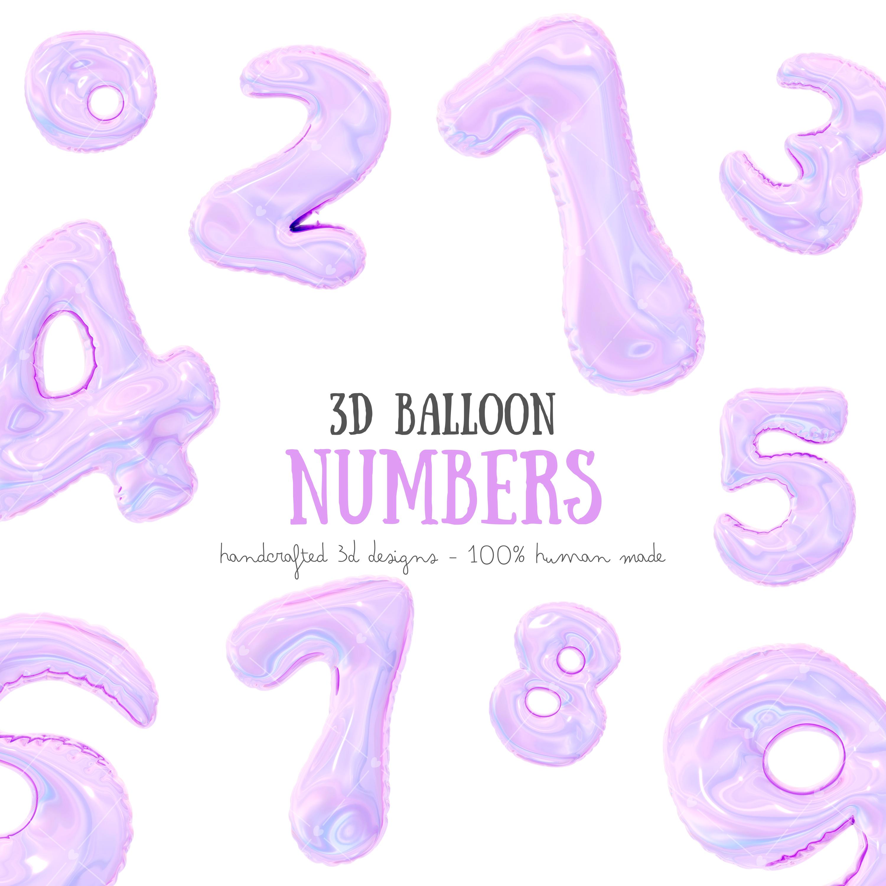 Purple Balloon Numbers Clipart Purple Foil Number Balloon Clipart Party ...