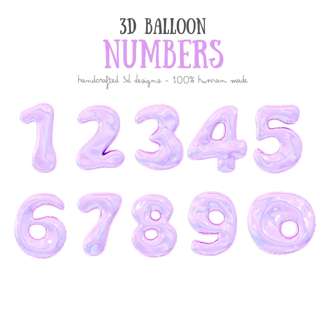 Purple Balloon Numbers Clipart Purple Foil Number Balloon Clipart Party ...