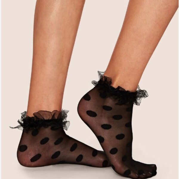 Sheer Socks With Designs Sheer Socks Transparent See Through Ankle Cute ...