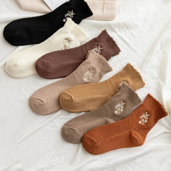 Embroidered Socks - Etsy