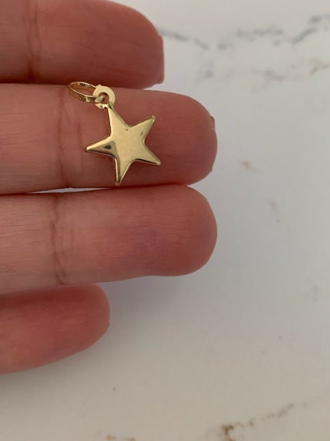 14K Solid Gold Star Pendant | Yellow Gold Pendant | Star Pendant | 14K ...