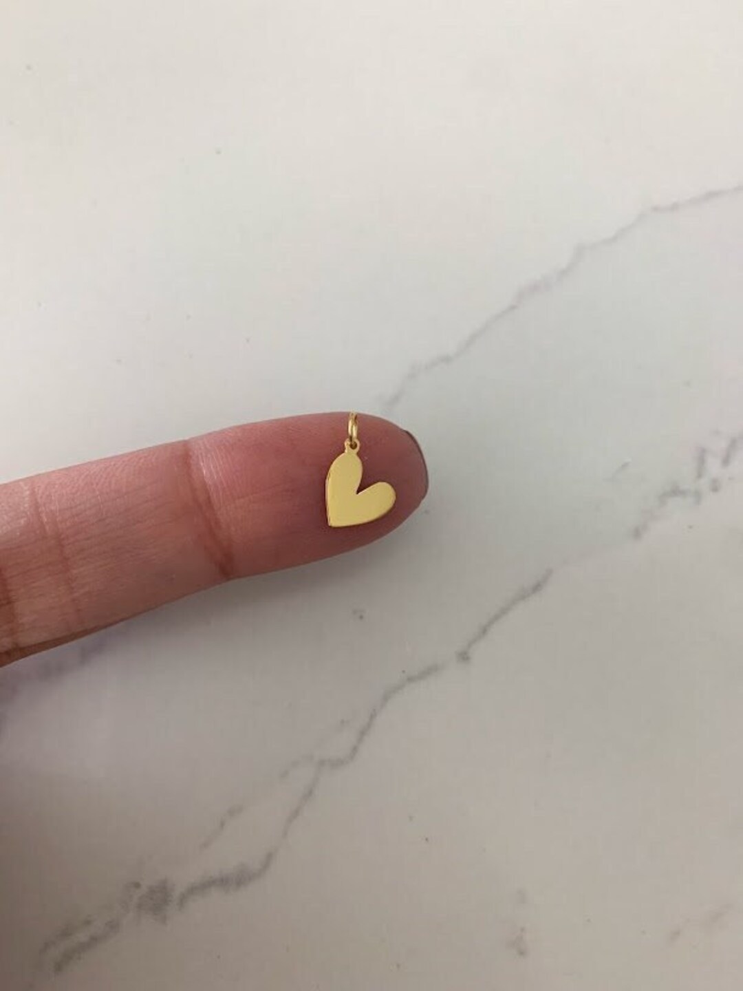 14K Solid Gold Heart Pendant | Personalized Charms | Personalized Solid ...