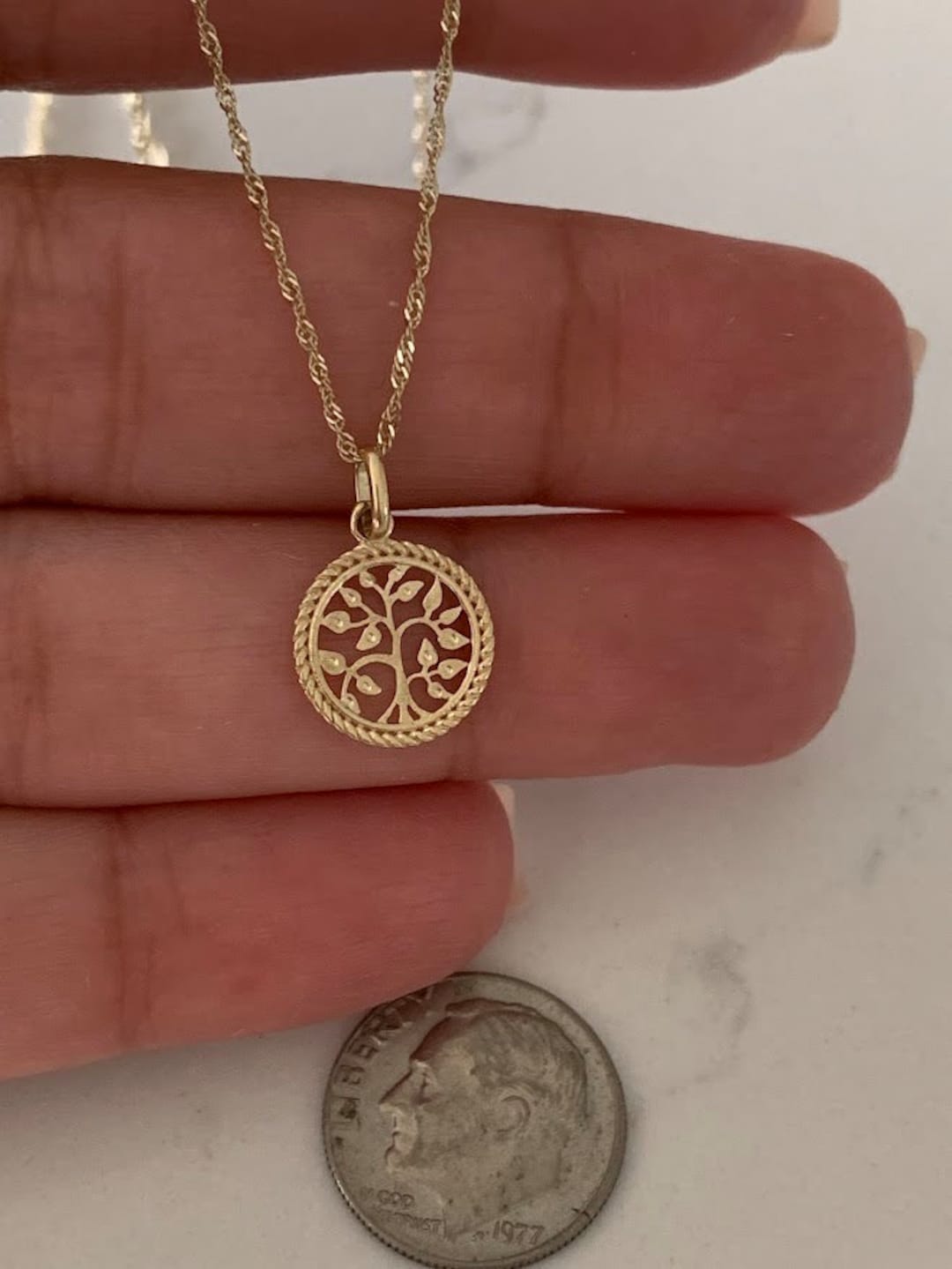 14K Gold Tree of Life, Dainty Tree of Life Necklace, Tree Necklace ...