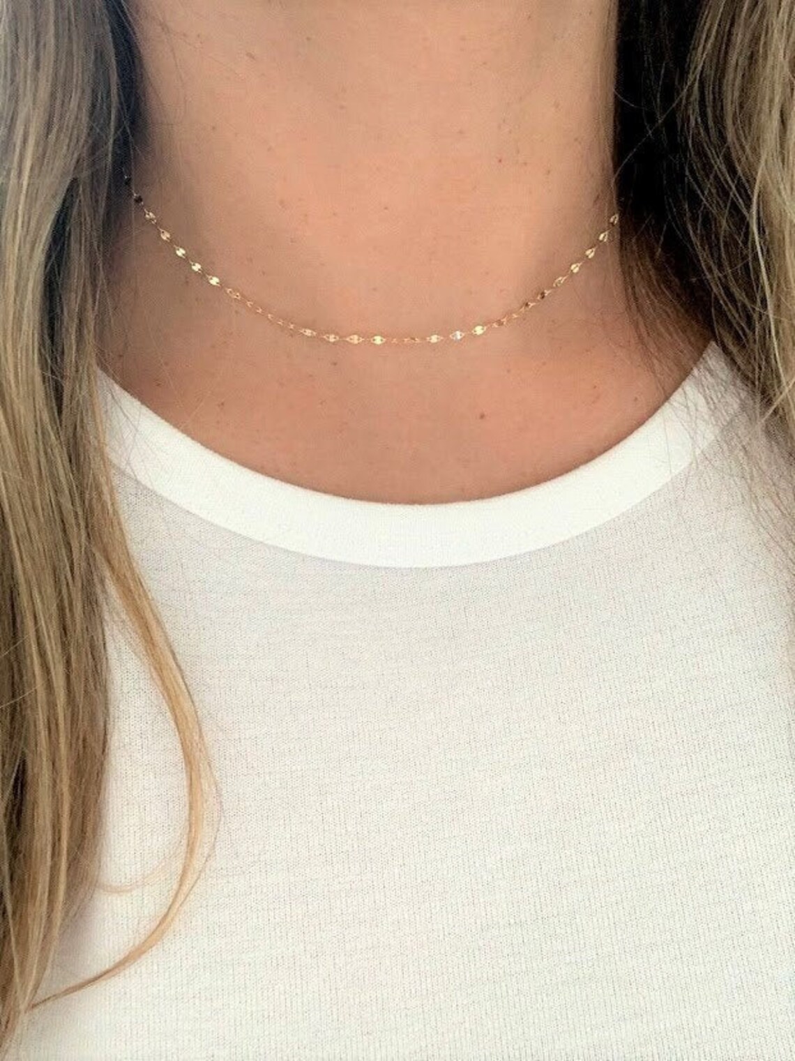 14K Yellow Gold Mirror Chain Gold Chain 2MM Twisted Mirror | Etsy