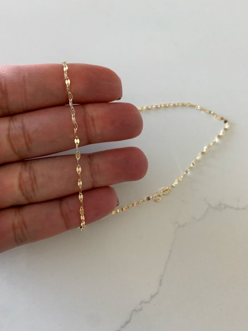 14K Yellow Gold Mirror Chain Gold Chain 2MM Twisted Mirror | Etsy