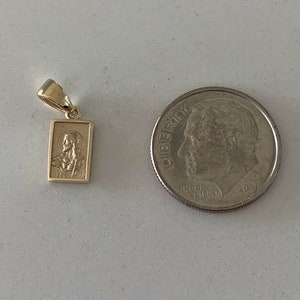 14K Solid Gold Scapular Pendant | Yellow Gold Scapular | Catholic ...