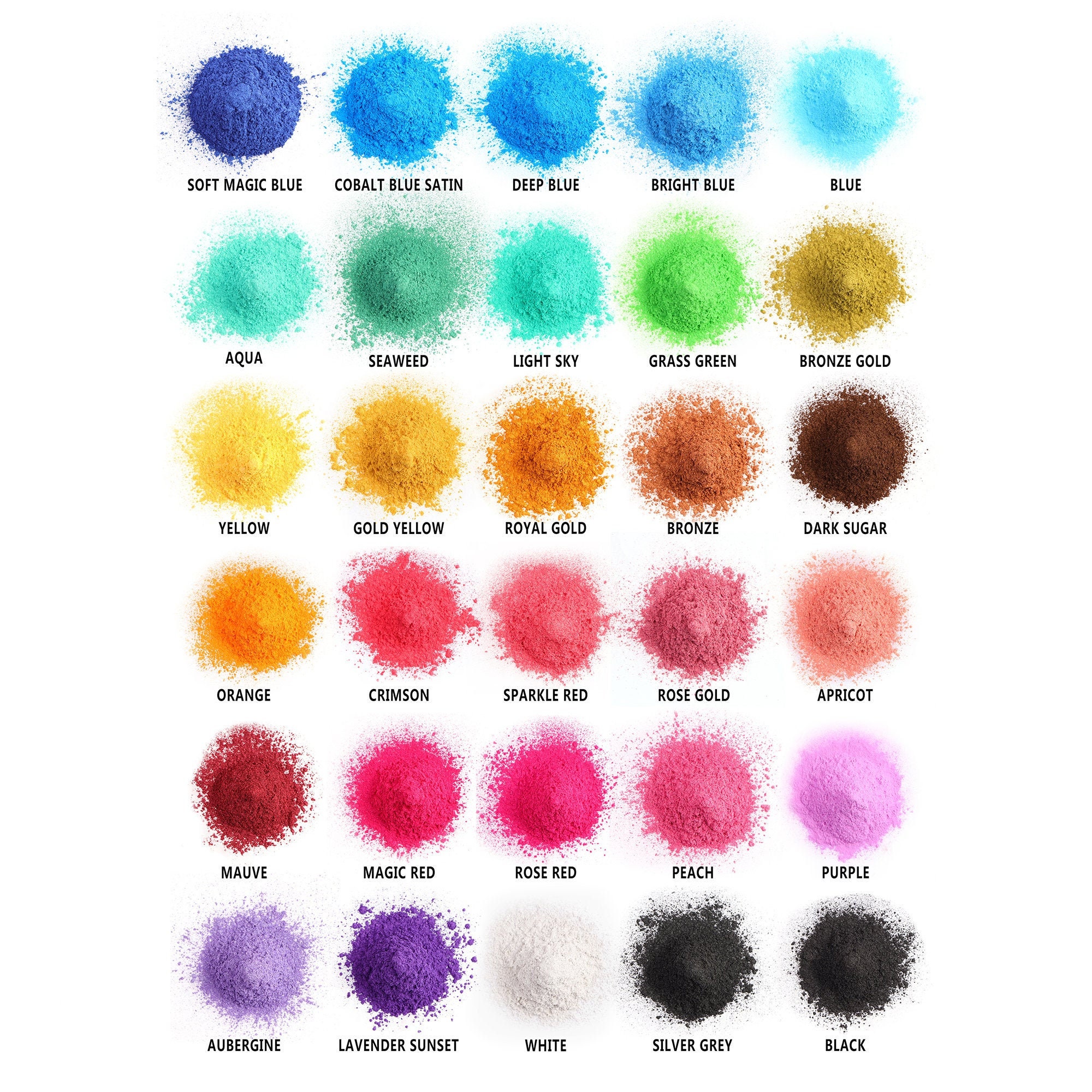 30 Mica Powders for Epoxy Resin Candle Makeup Powder Soap - Etsy UK