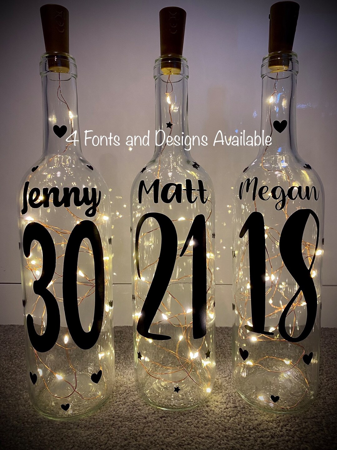 Personalised Light up Bottle | Birthday Gift - Light up Bottle |gift ...