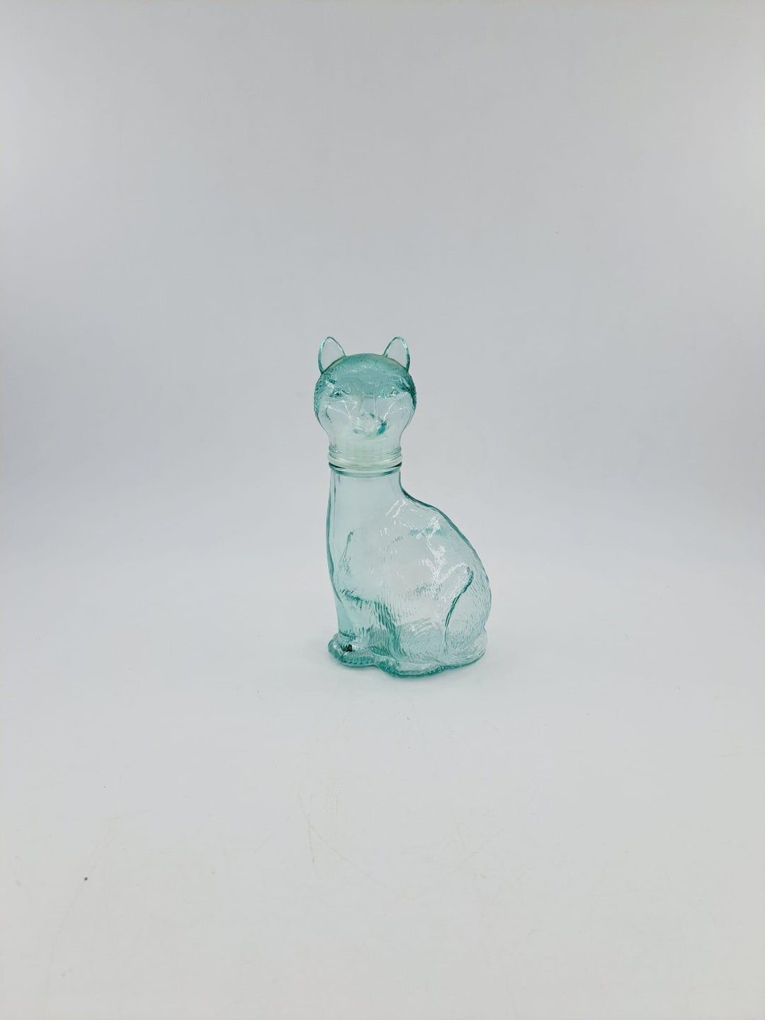 Vintage Glass Cat Shaped Decanter Genie Bottle VEA Italy - Etsy