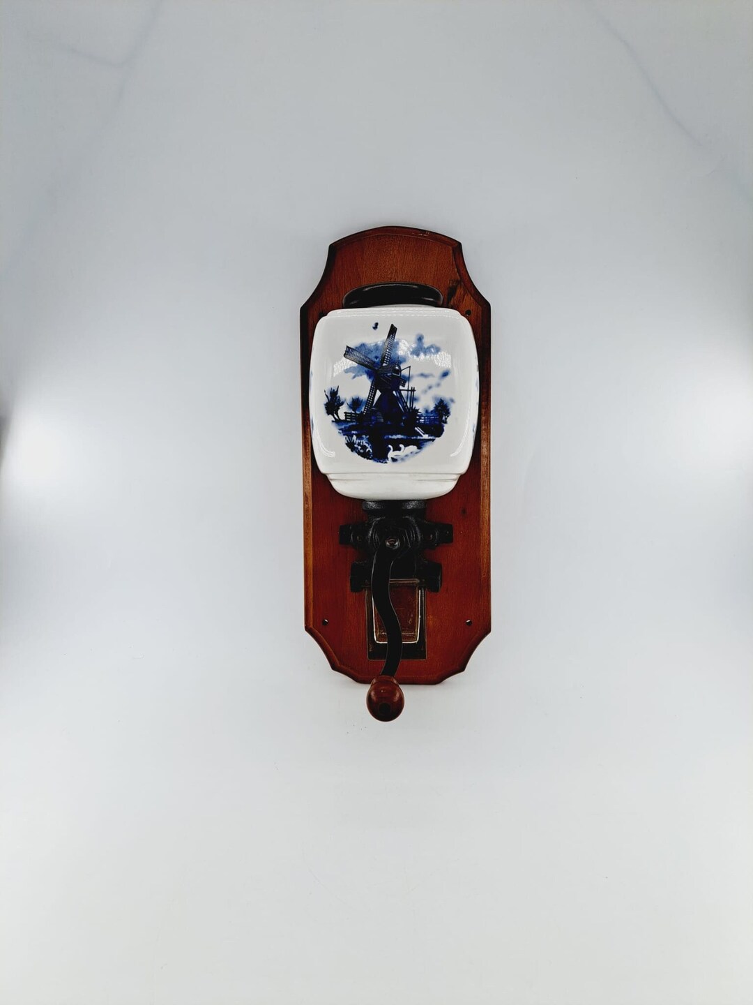 Vintage Wall-mounted Delft Blue Porcelain Coffee Grinder - Etsy