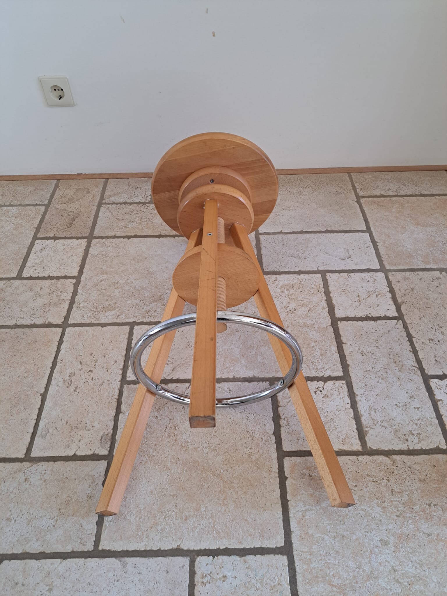 Vintage Ikea verstellbarer Hocker Ringo aus Buchenholz Etsy