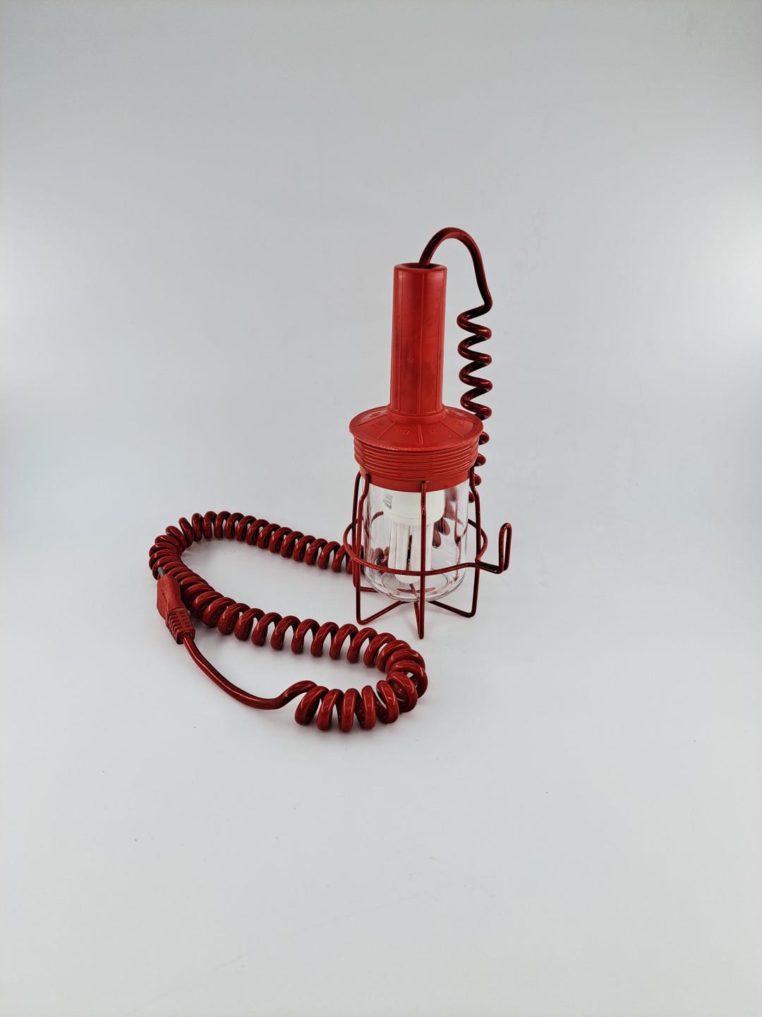 Vintage Industrial Red Cage Lamp Made in Germany - Etsy