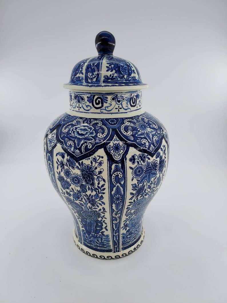 Delft Blue Royal Sphinx Porcelain Vase With Lid by Boch - Etsy