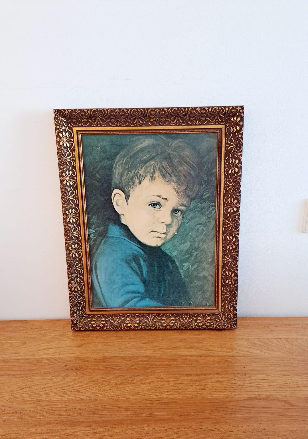 Vintage Print of Crying Boy by Giovanni Bragolin - Etsy