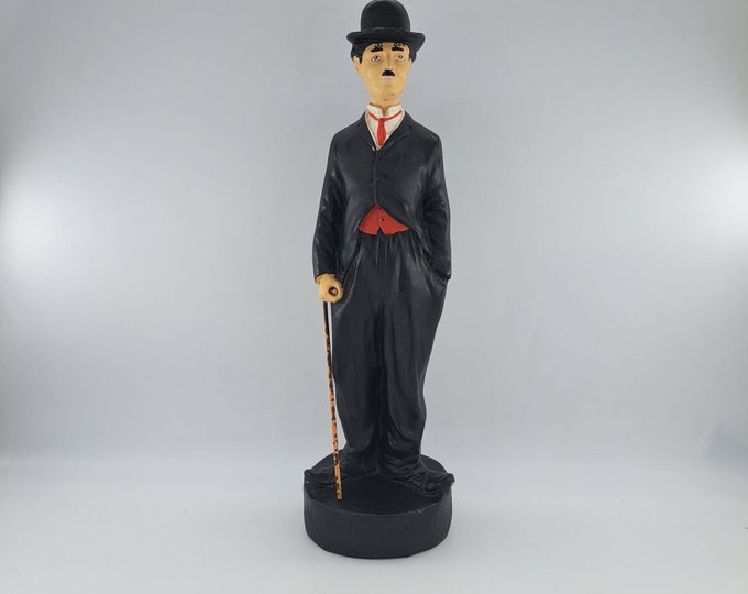 Vintage Polymer Charlie Chaplin Statue - Etsy