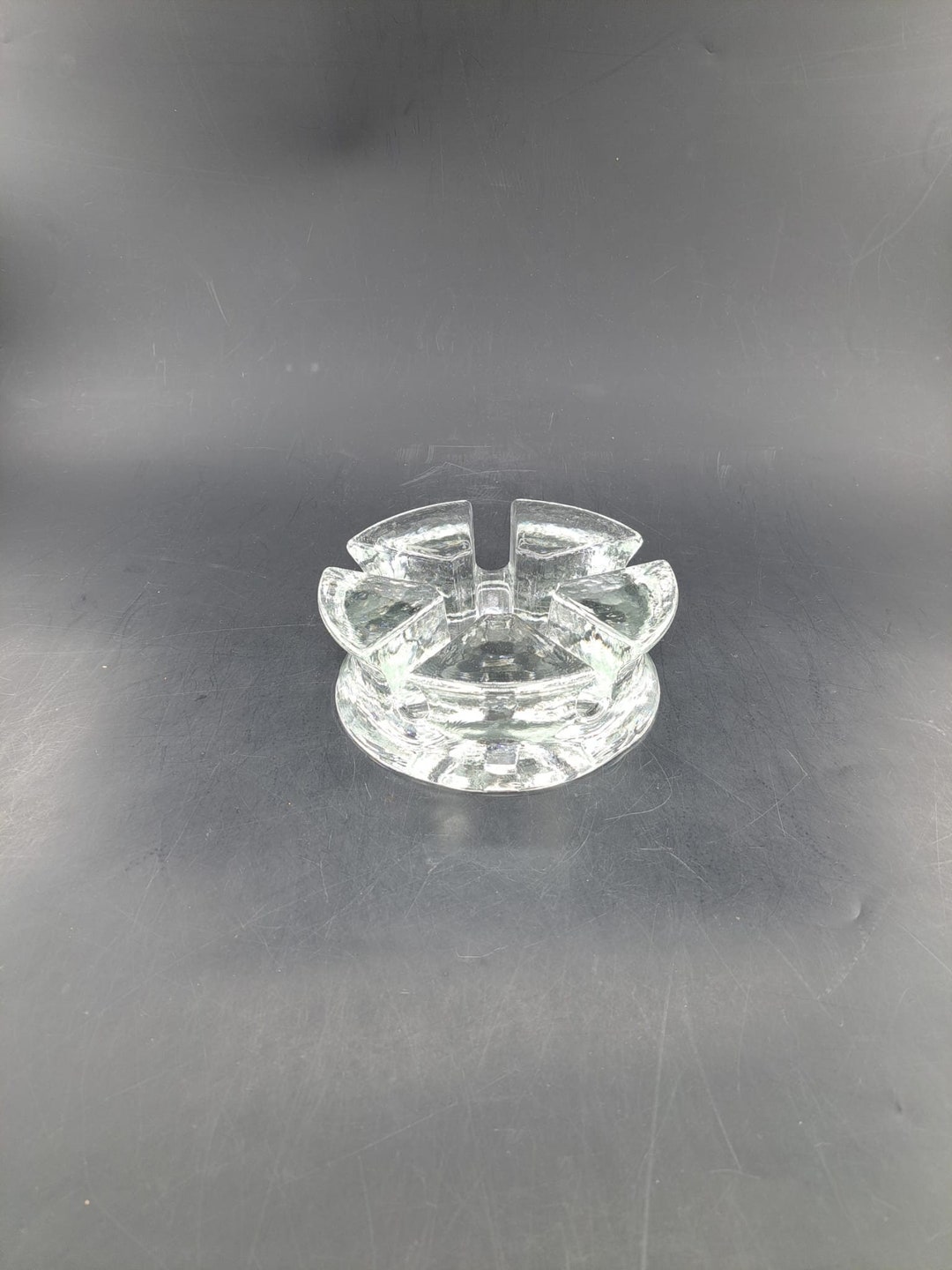 Vintage Heavy German Crystal Tea Light Candle Holder Rechaud Stövchen ...
