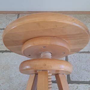 Vintage Ikea Beech Wood Adjustable Stool Ringo - Etsy