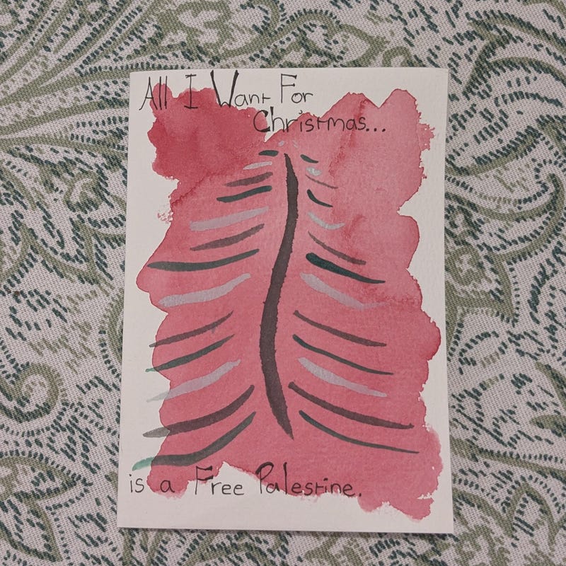 Palestine Christmas Card - Etsy UK