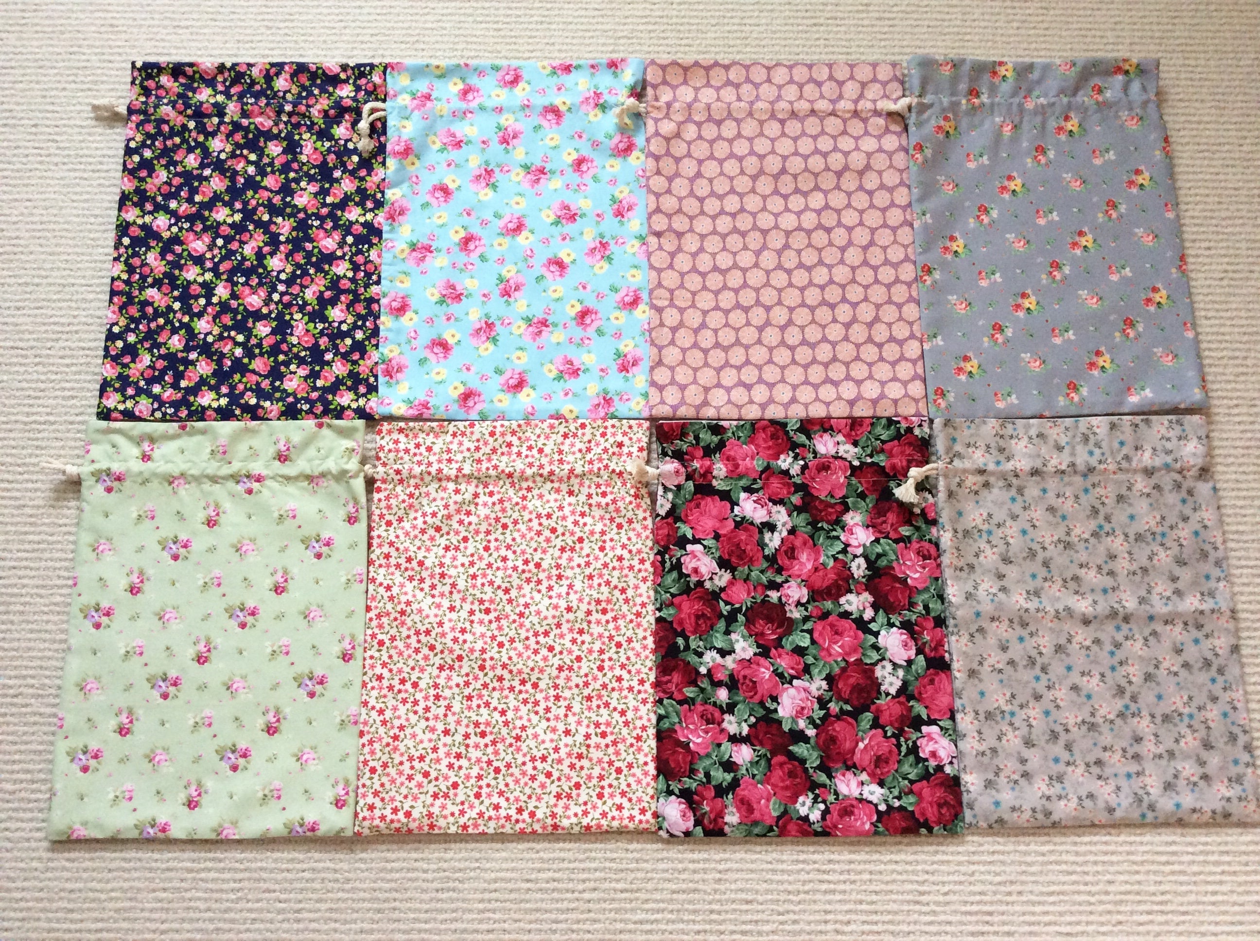 Large Lined Drawstring Bags - Etsy