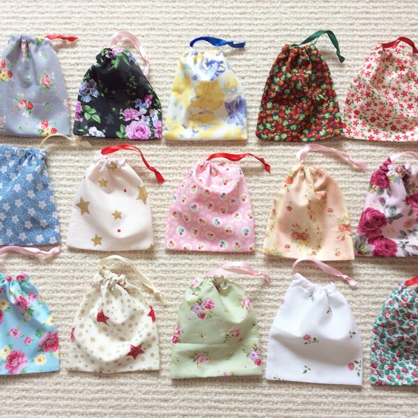 Small Drawstring Pouch - Etsy UK