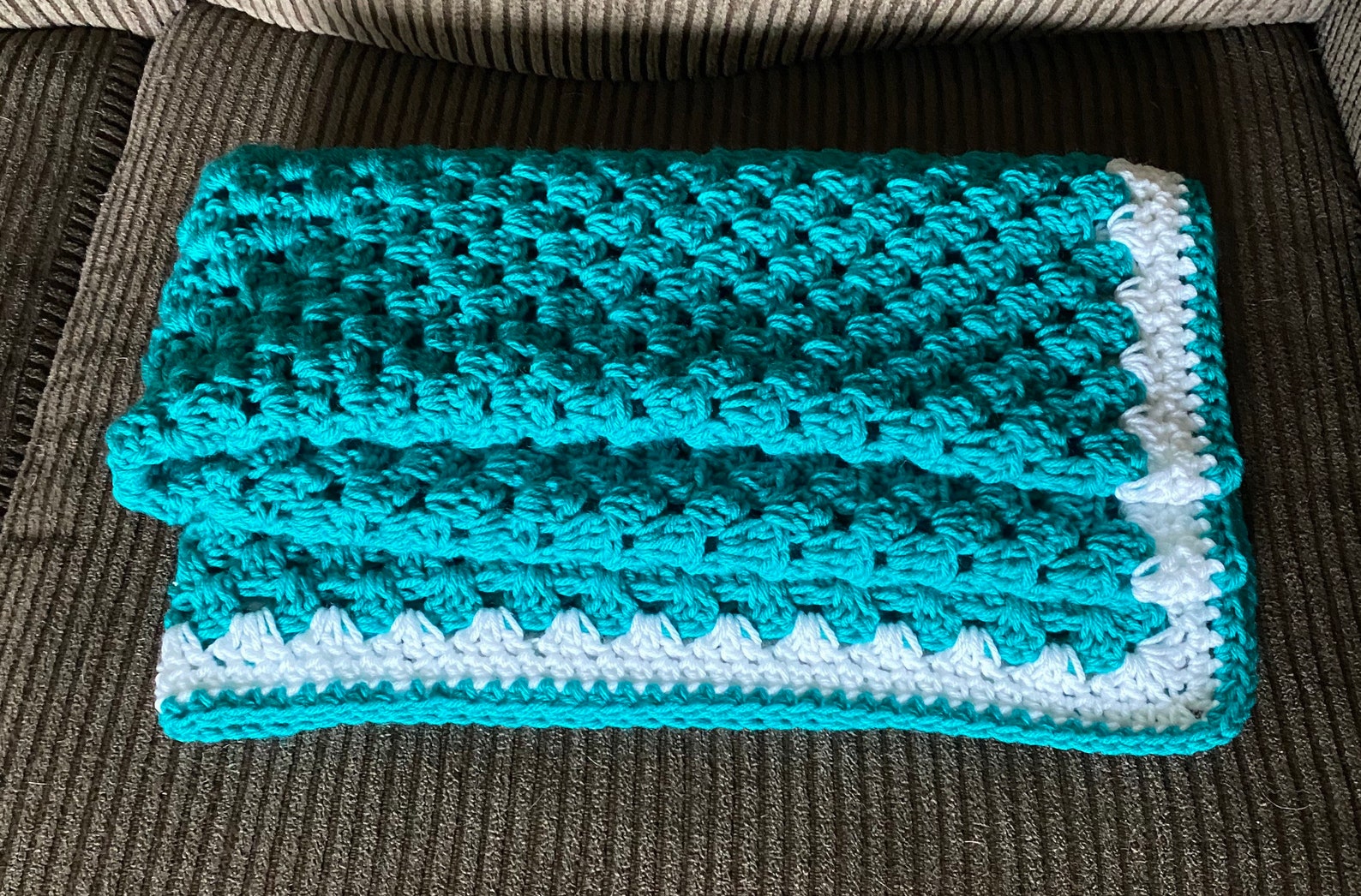 Crocheted Turquoise Baby Blanket, Crochetsforsweetpea - Etsy