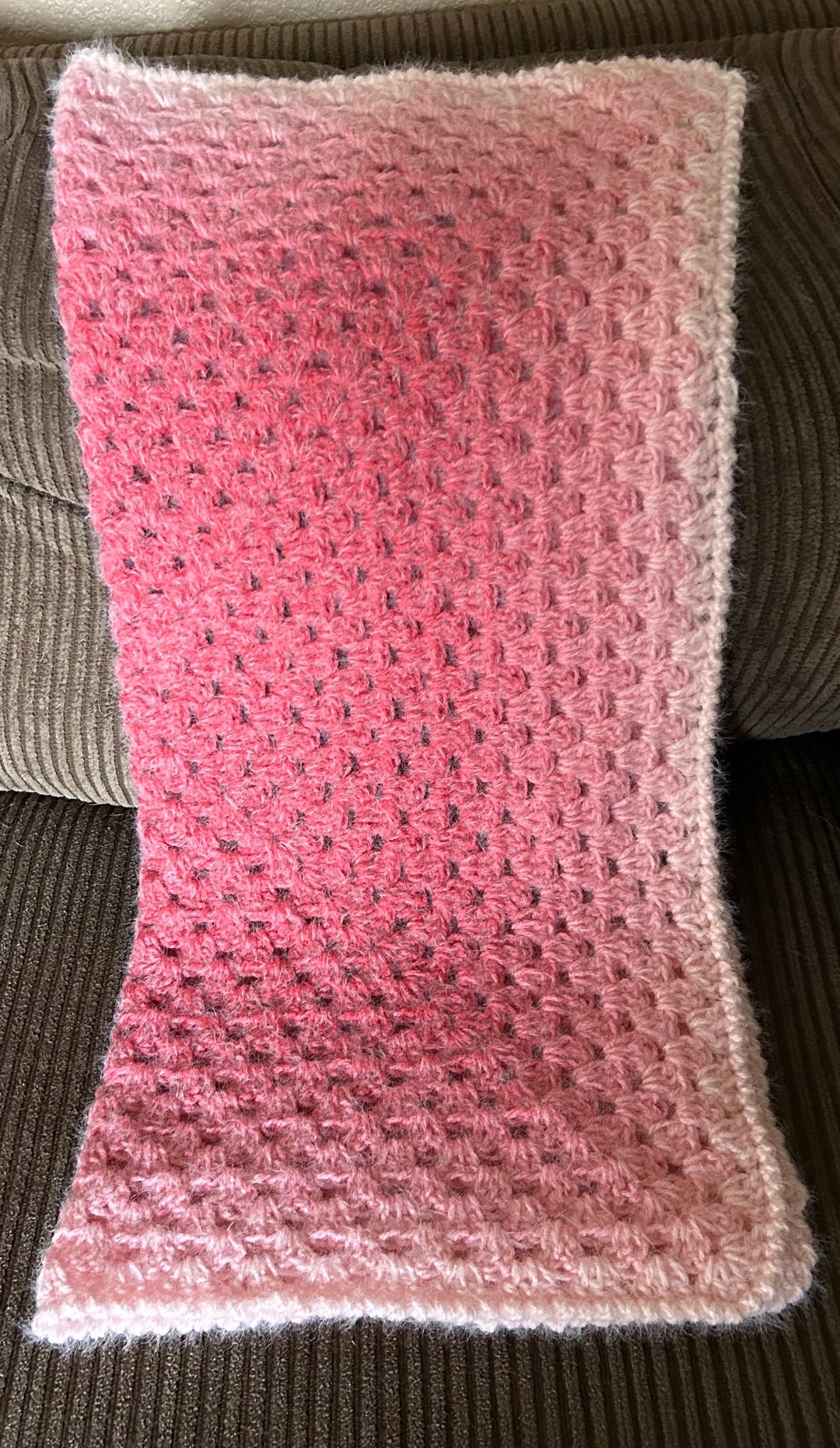 Crocheted Small Pastel Pink Color Baby Blanket - Etsy