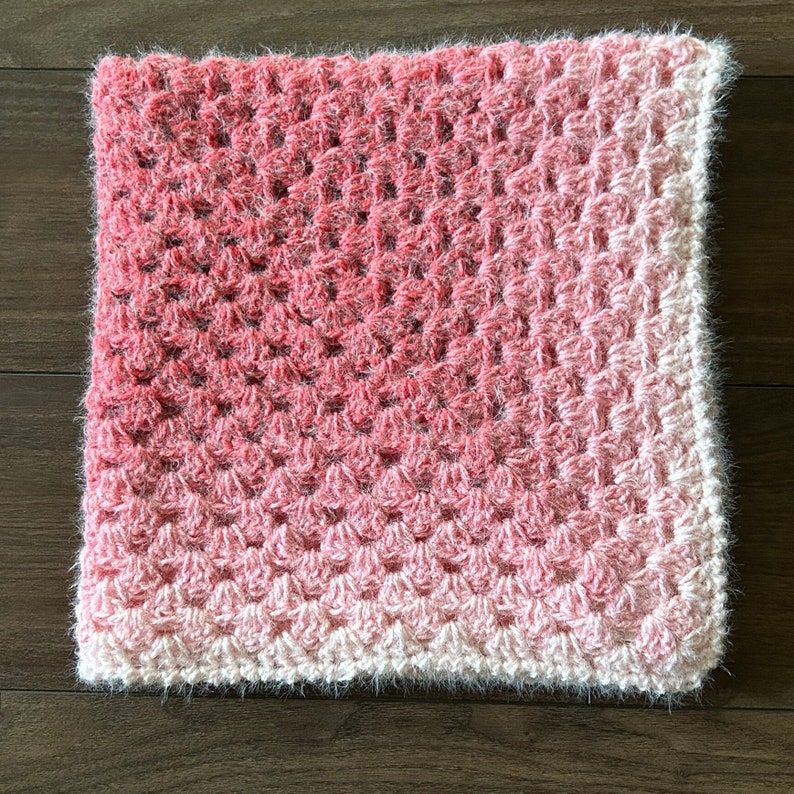 Crocheted Small Pastel Pink Color Baby Blanket - Etsy