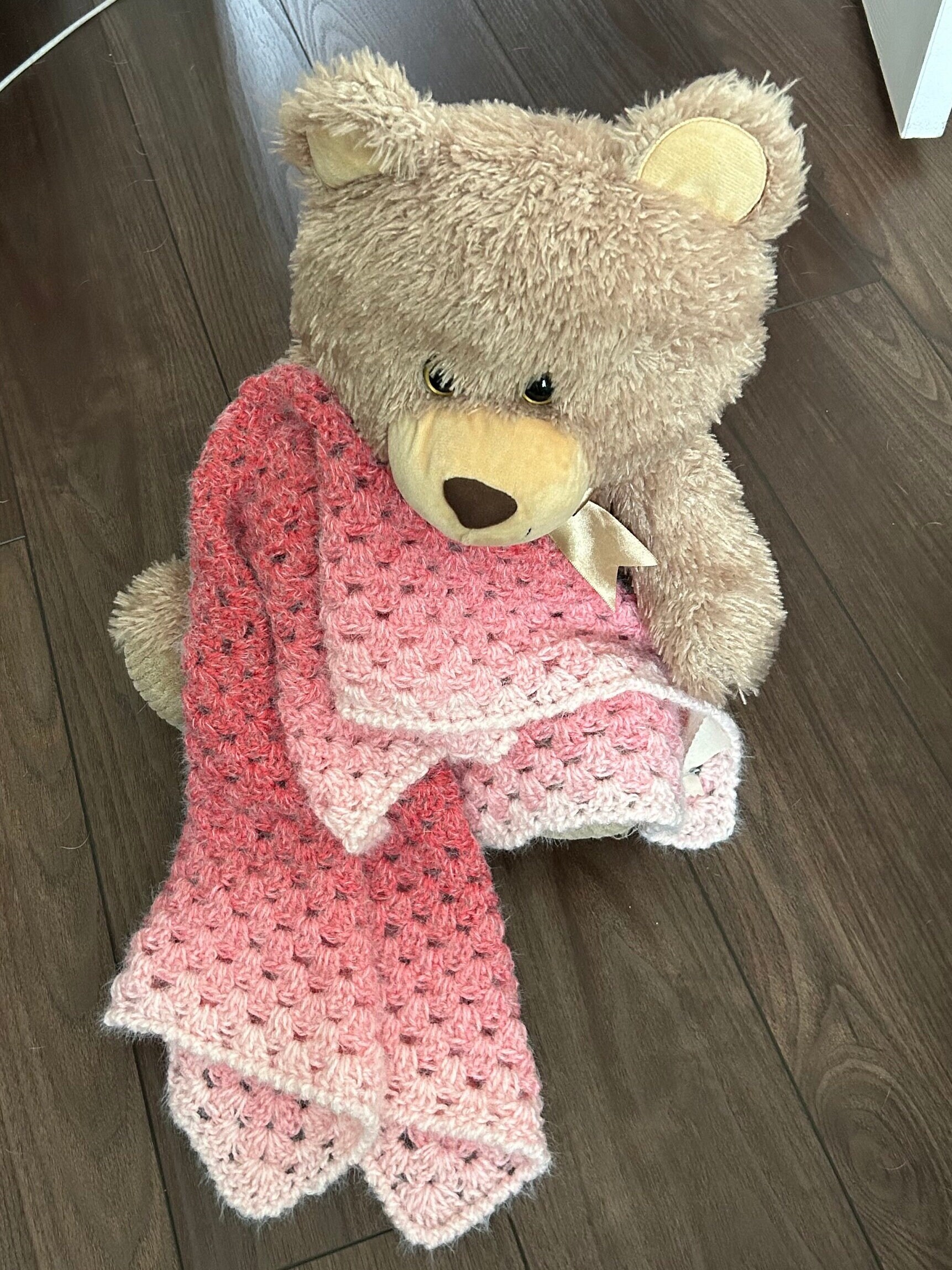 Crocheted Small Pastel Pink Color Baby Blanket - Etsy