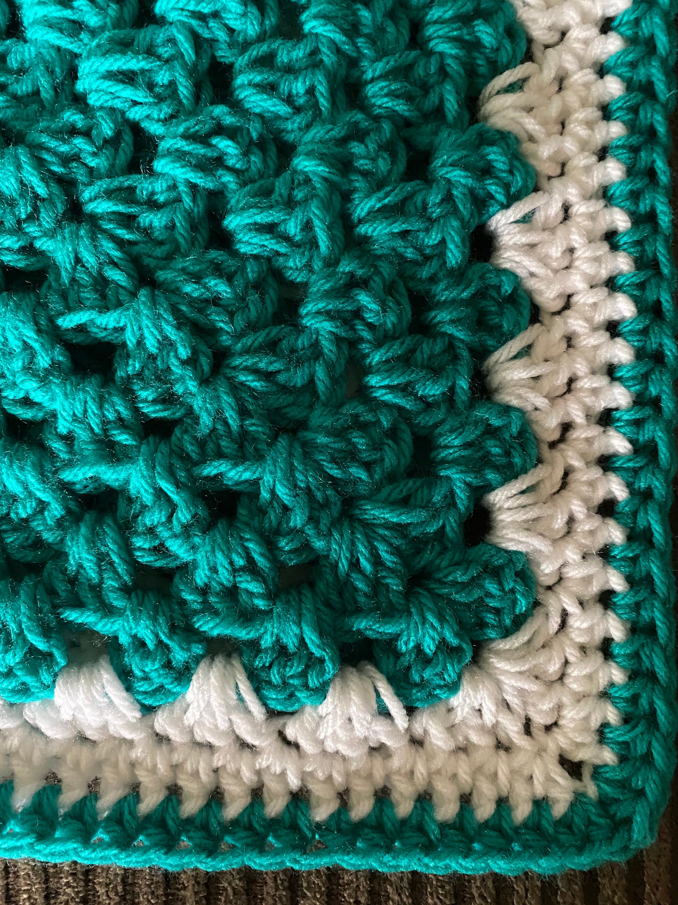 Crocheted Turquoise Baby Blanket, Crochetsforsweetpea - Etsy
