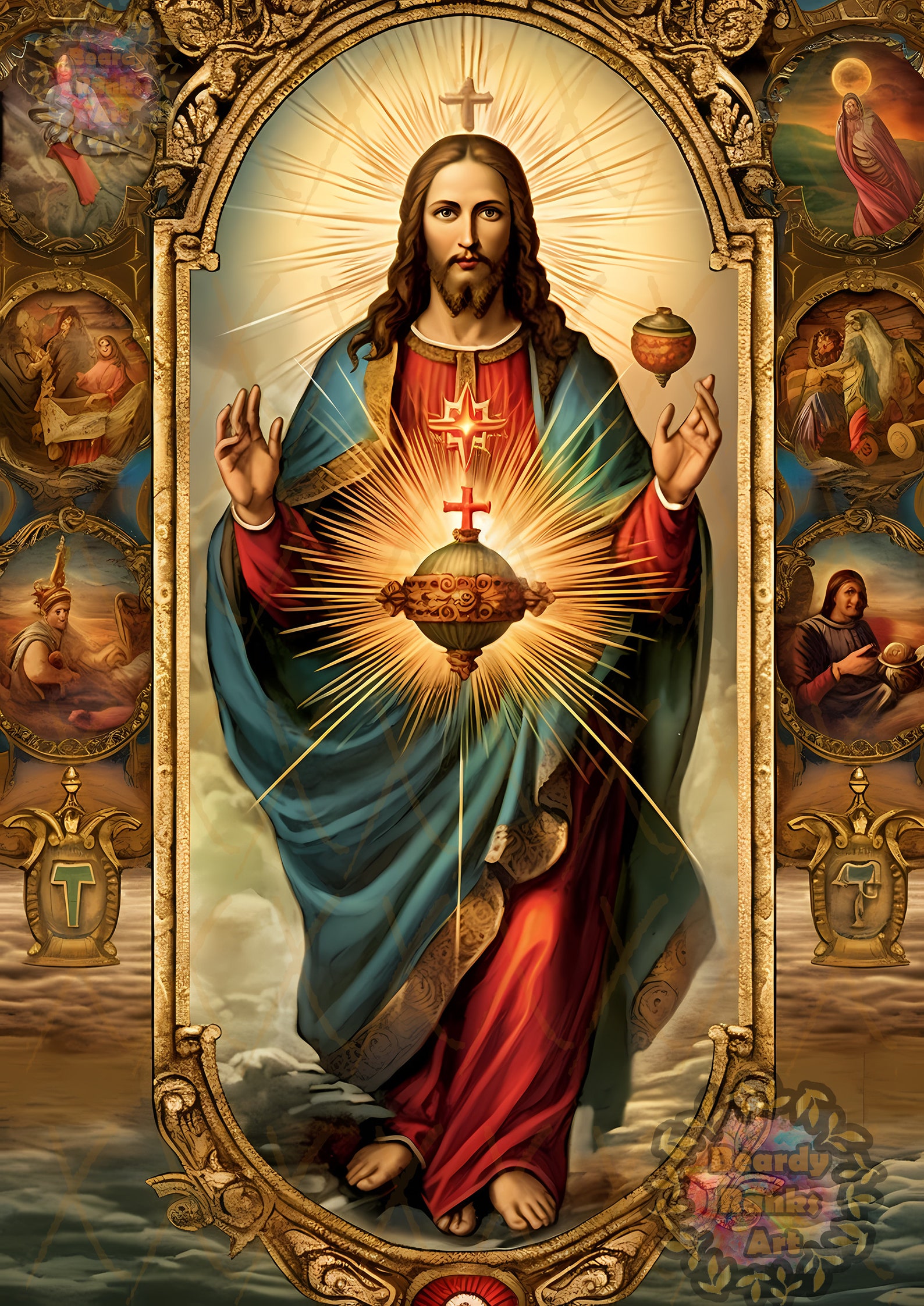 Jesus Christ Poster, Jesus Christ Wall Art, Christian Wall Art, Jesus ...