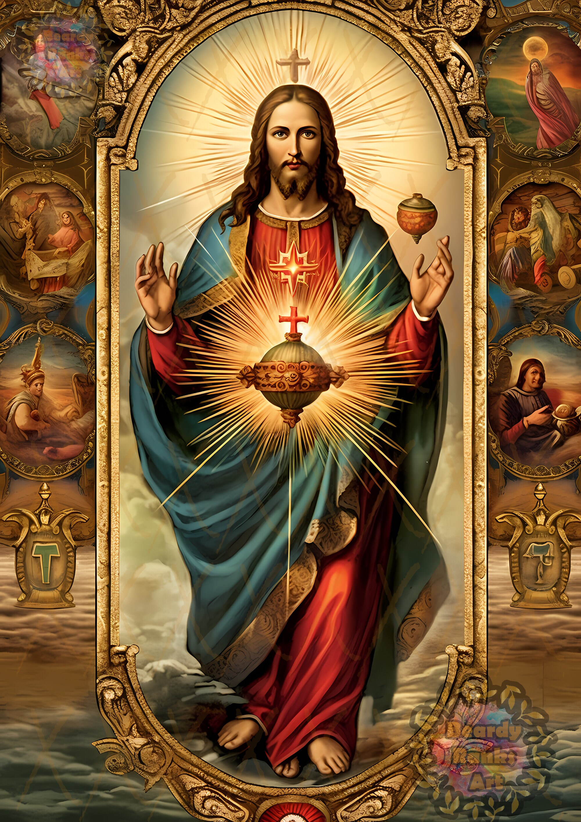 Jesus Christ Poster, Jesus Christ Wall Art, Christian Wall Art, Jesus ...