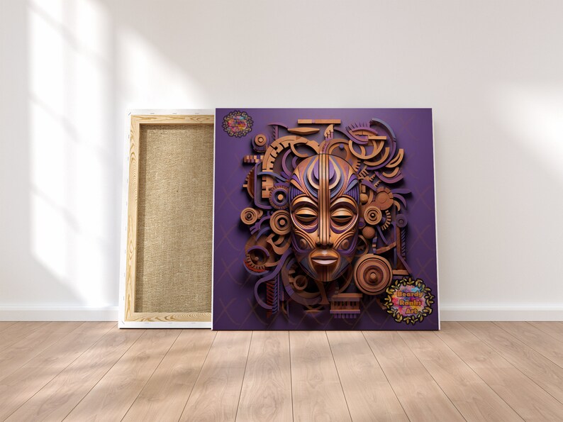 Digital African Mask Artwork, Afrocentric Art, African Tribal Face Mask ...