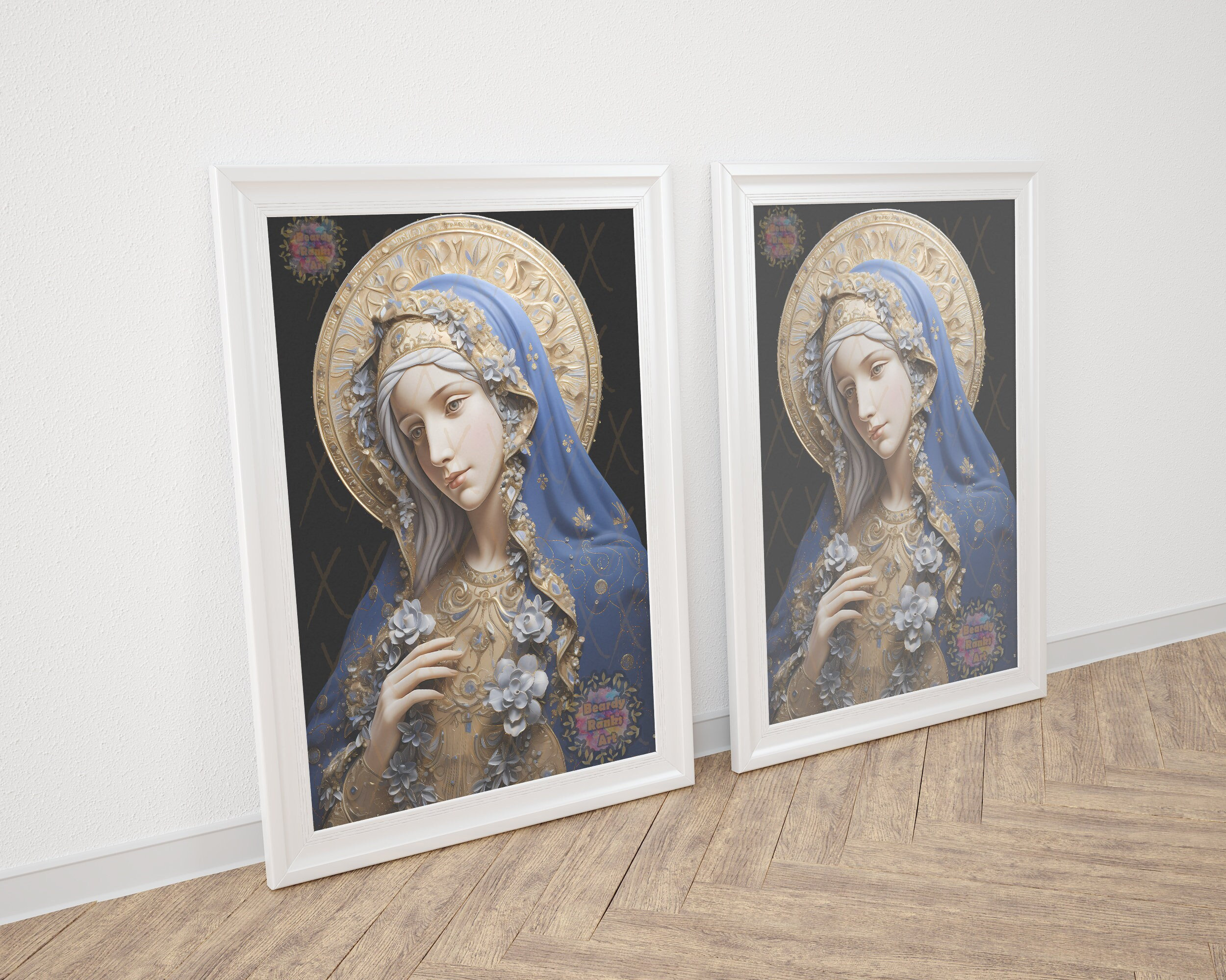Virgin Mary Poster, Mother of Christ Poster, Virgin Mary Wall Art ...