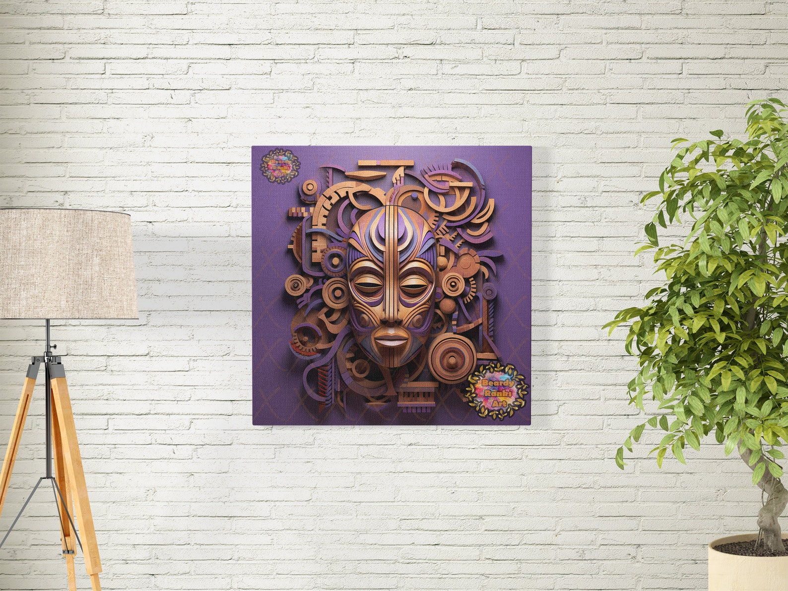 Digital African Mask Artwork, Afrocentric Art, African Tribal Face Mask ...