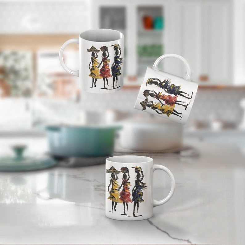 African Women Head Basket Mug, African Mugs, Ethnic Mugs, African ...
