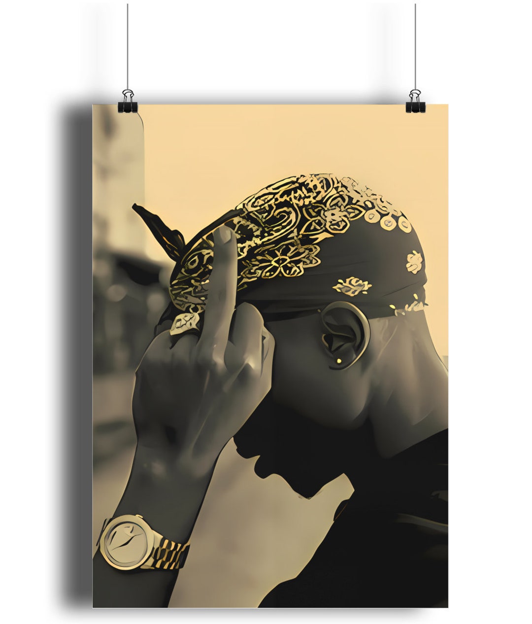 Hip Hop Poster, 2pac Poster, Tupac Artwork, Rapper Poster, Hip Hop ...