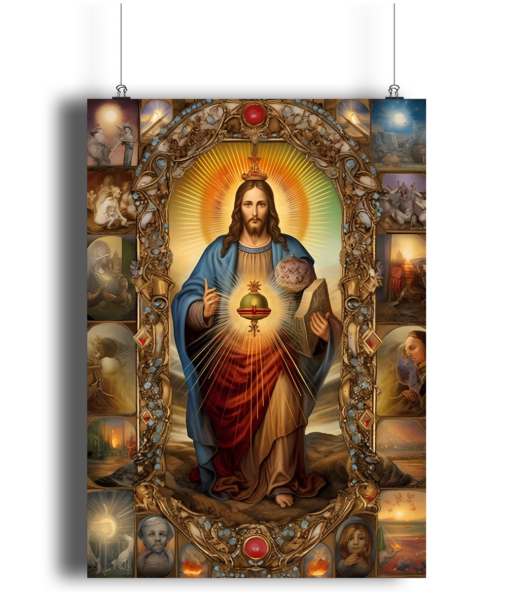Jesus Christ Poster, Jesus Christ Wall Art, Christian Wall Art, Jesus ...