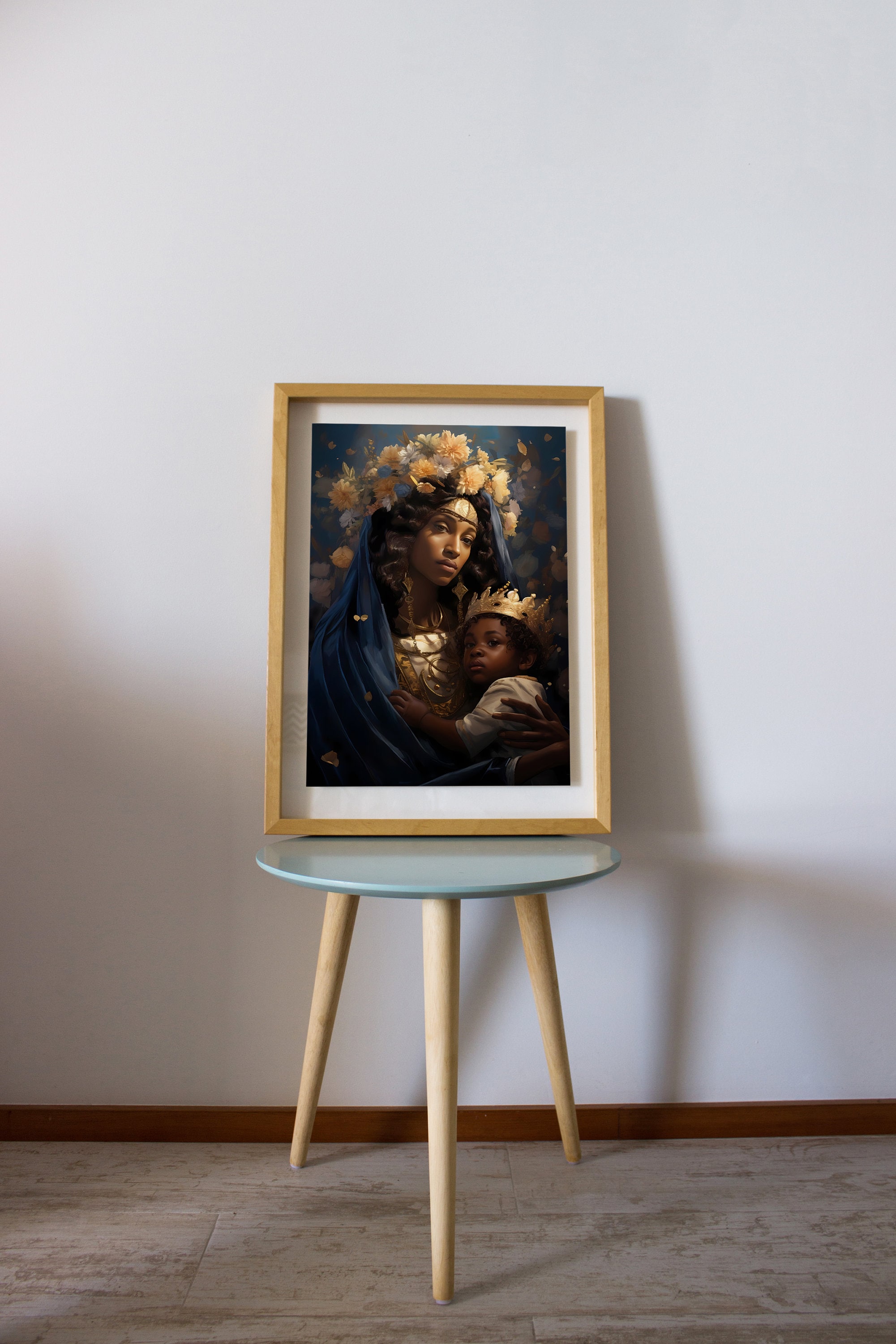 African American Virgin Mary Poster, Black Virgin Mary Wall Art, Black ...