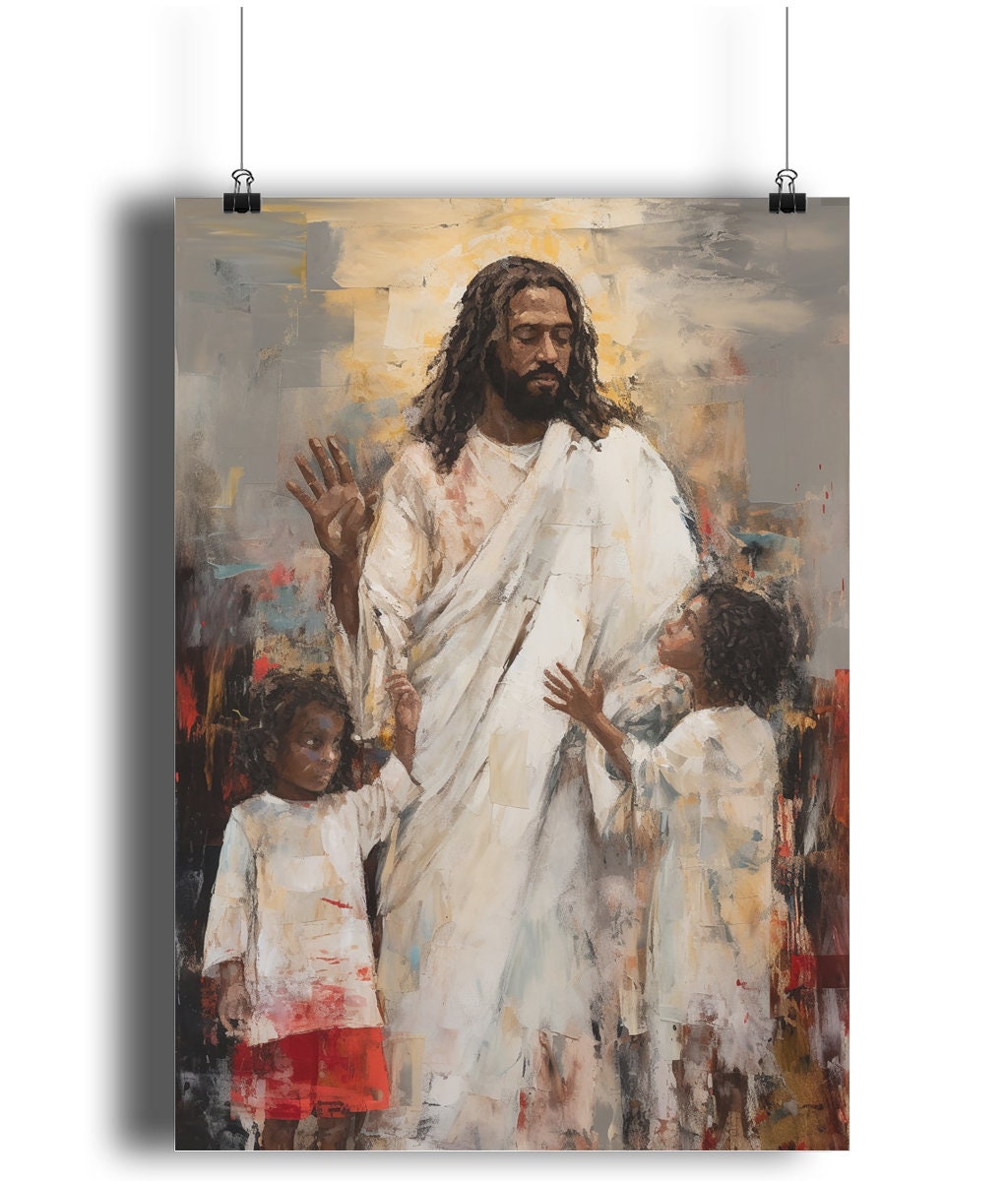 Black Jesus Poster, Jesus Christ Art, Jesus Christ Décor, Jesus Poster ...